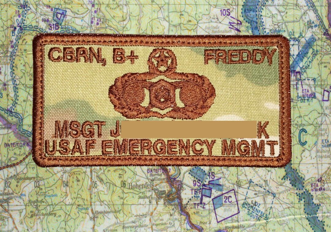 Master Air Force Emergency Management Name Plate Carrier Patch - Etsy