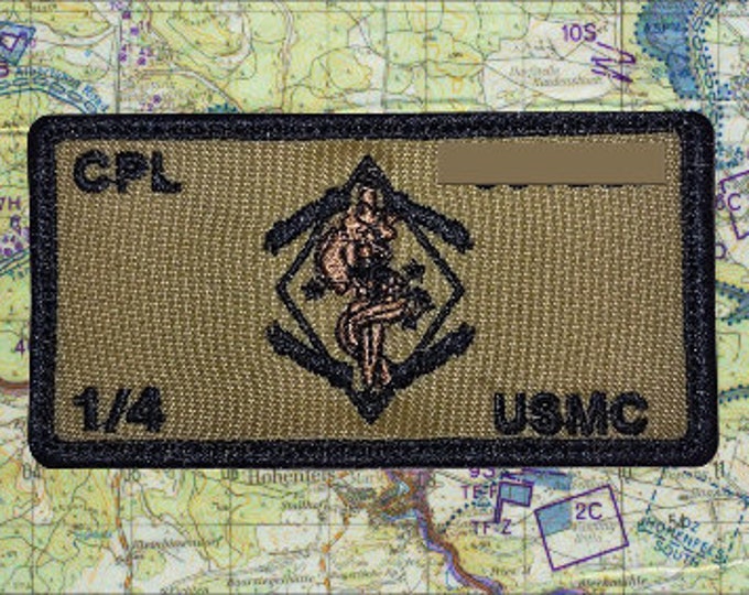 1/4 Marines Name Patch USMC - Etsy