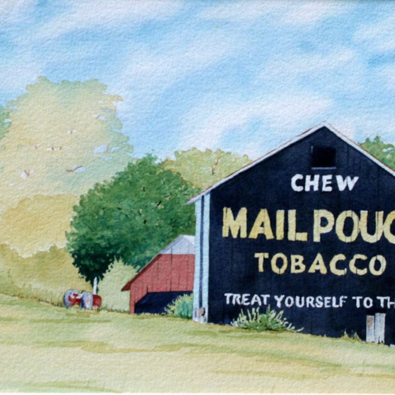 Tobacco Barn Painting - Etsy