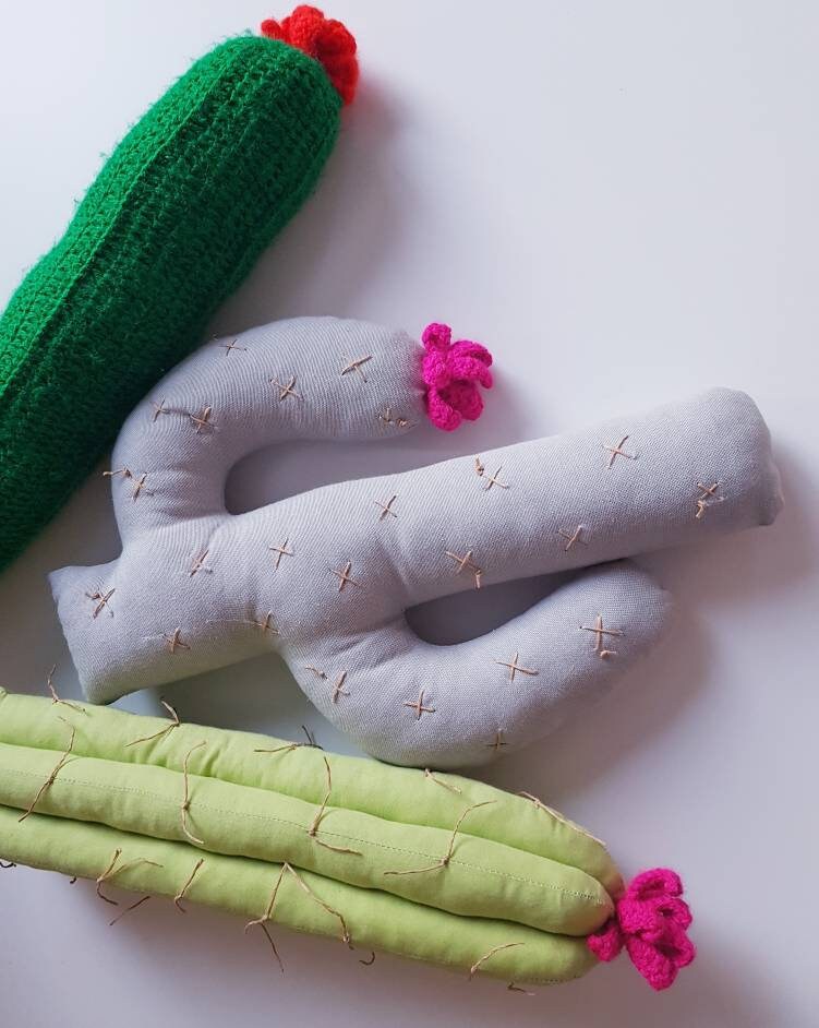 Cactus Plush Plant Set Stuffed Cactus Pillow Adventure Style - Etsy