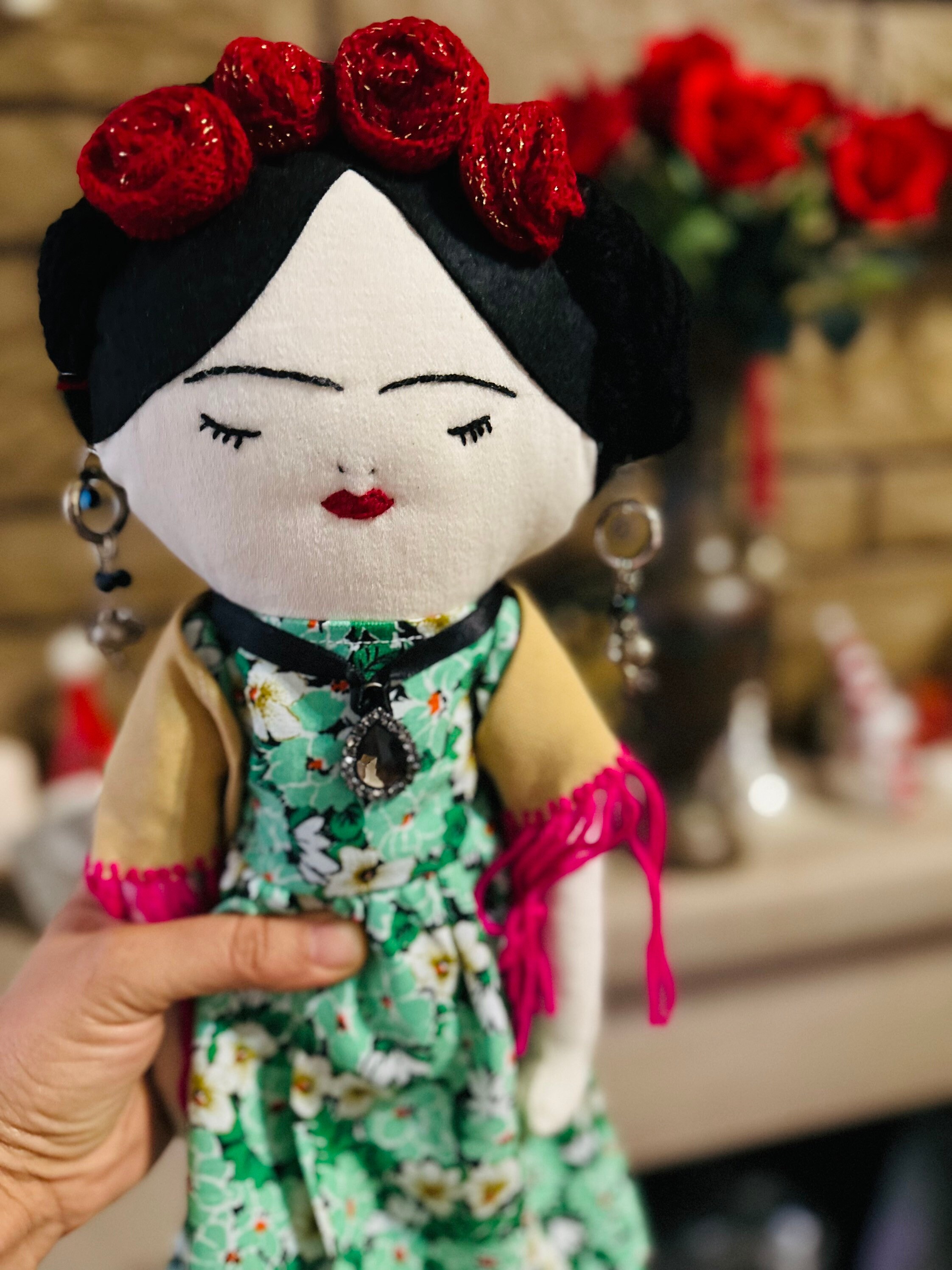 Handmade Frida Kahlo Cloth Doll, Mexican Art, Day of the Dead (21'') - Etsy