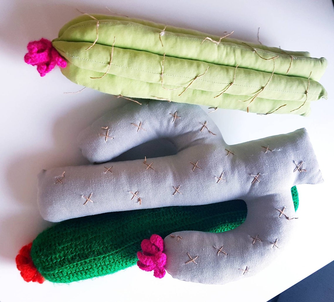 Cactus Plush Plant Set Stuffed Cactus Pillow Adventure Style - Etsy