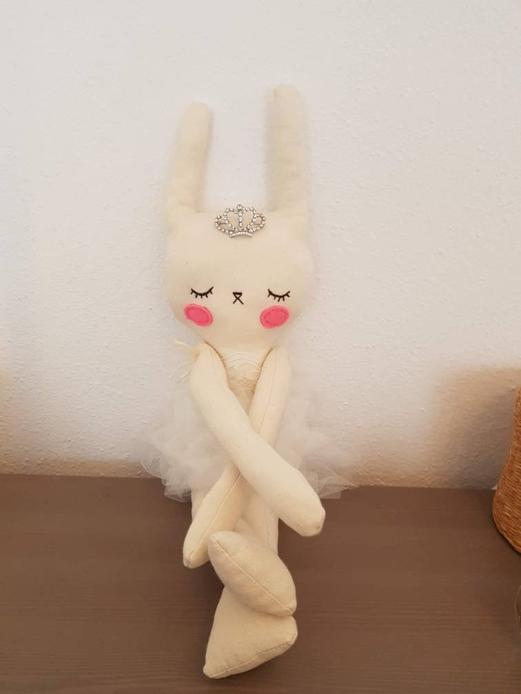 Bunny Ballerina Doll, Bunny Princess Rabbit Doll, Baby Shower Birthday ...