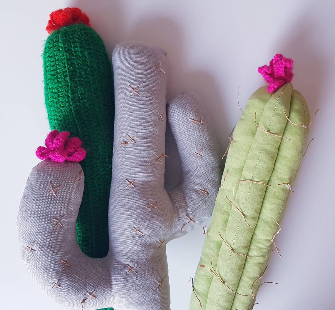 Cactus Plush Plant Set Stuffed Cactus Pillow Adventure Style - Etsy