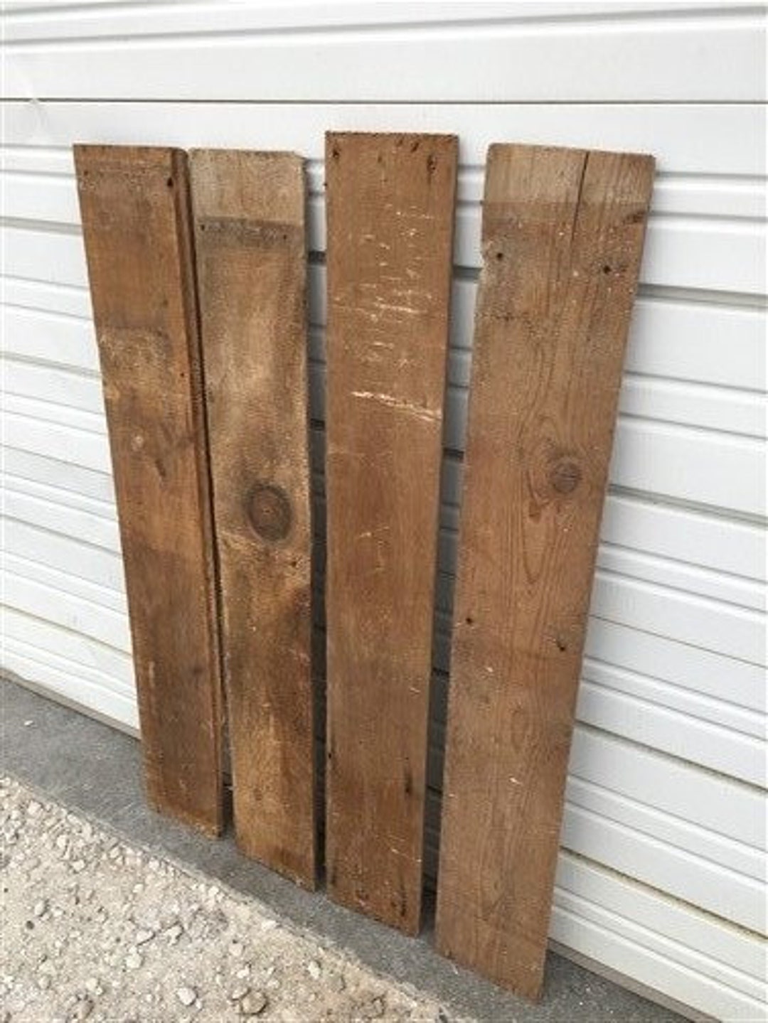 4 Barn Wood Reclaimed Planks, Wall Siding Boards, Rabbet Edge Lumber ...