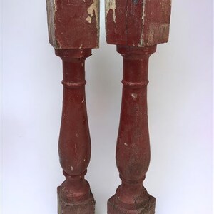 2 Antique Wood Balusters, Vintage Spindles, Architectural Salvage ...