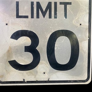 Speed Limit 30 Vintage Sign, 30x24 Vintage Metal Road Sign, G - Etsy
