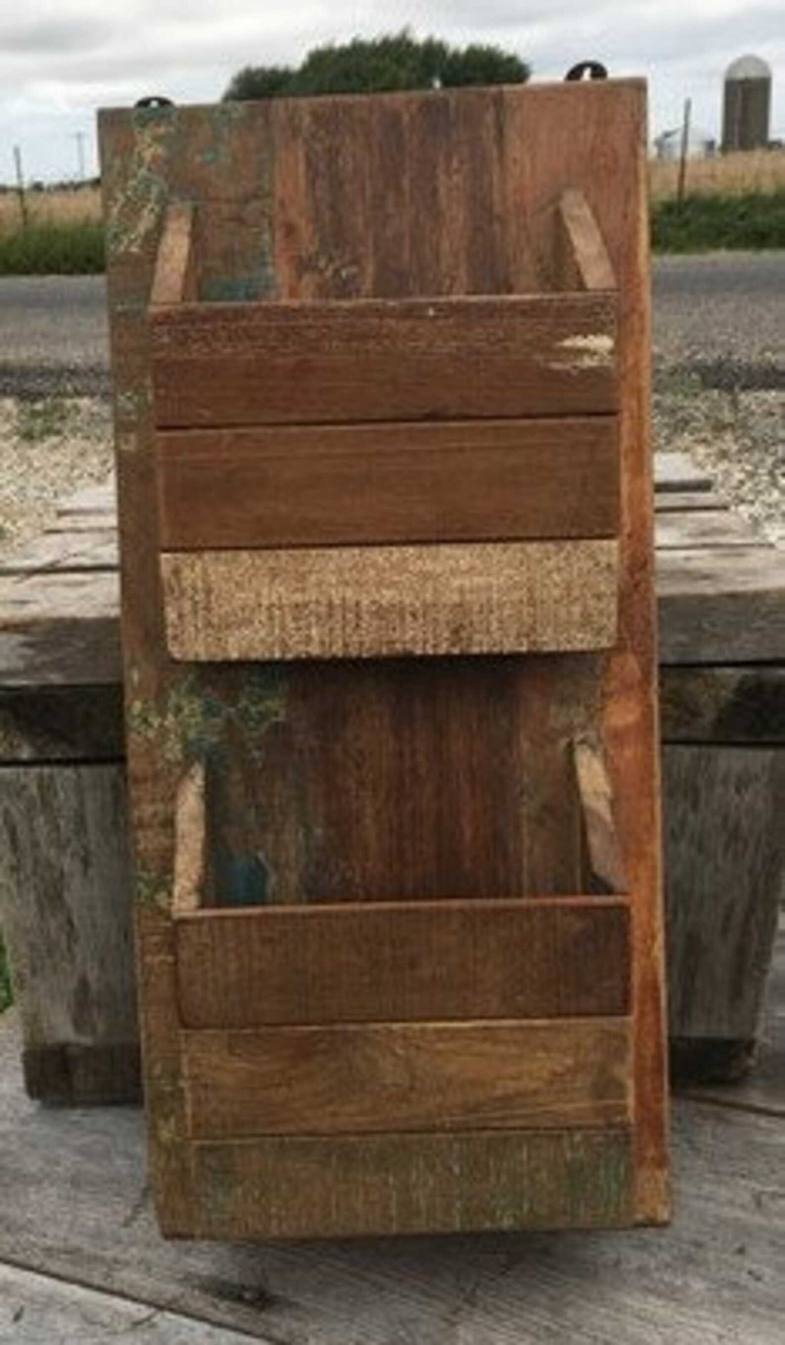 Wood Mail Letter Holder Rustic Mail Sorter Organizer | Etsy