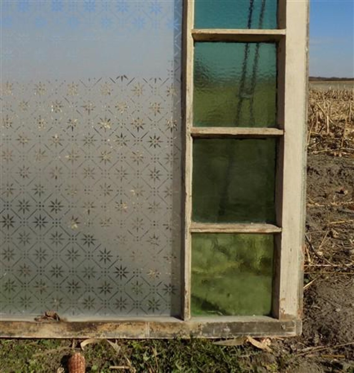Antique Stained Glass, Rectangular Church Window, Architectural Art ...