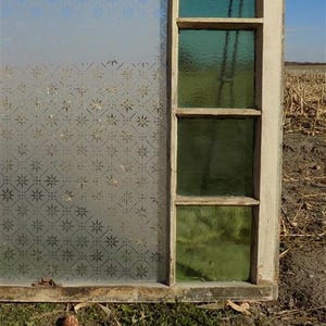 Antique Stained Glass, Rectangular Church Window, Architectural Art ...