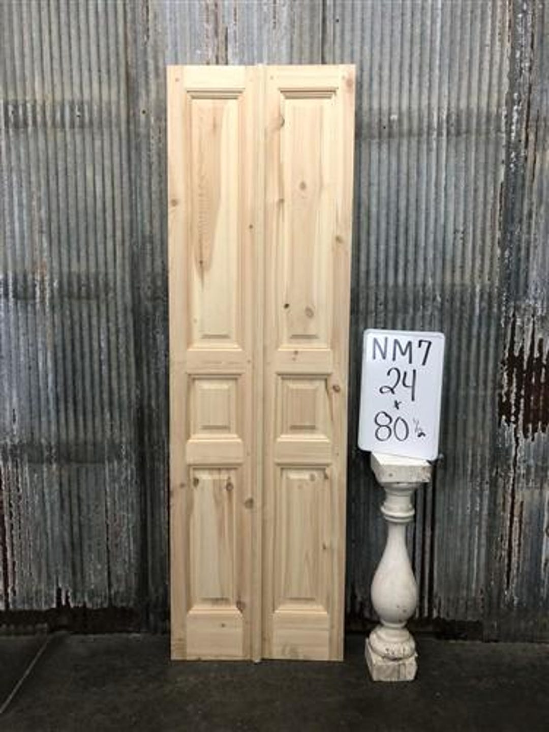 French Double Doors (24x80.5) Pine Interior Door, European Rustic ...