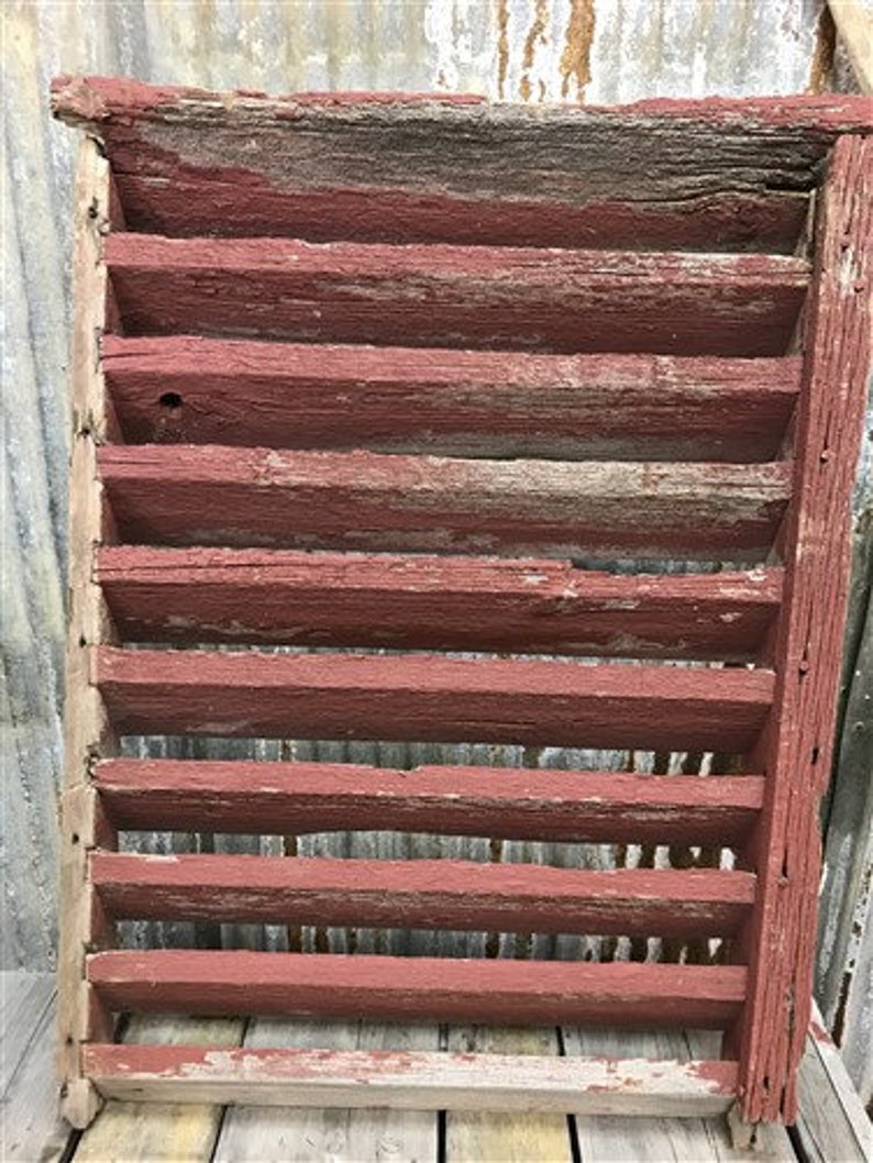 Wood Barn Louver Architectural Salvage Shutter Rustic Decor - Etsy