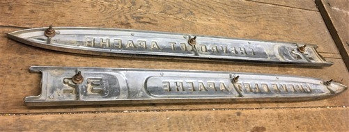 1959 Chevrolet Apache 32 Emblems Vintage Aluminum Advertising | Etsy