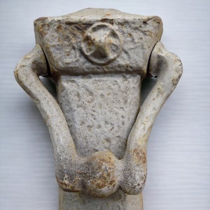 Pair Cast Iron Fireplace Andiron Fronts Art Deco Nouveau Firedog Parts ...