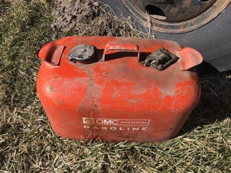 6 Gallon OMC Gasoline Gas Fuel Tank, Vintage Outboard Boat Motor Gas ...