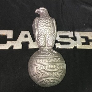 Case Implement Cast Iron Eagle Emblem Advertising Sign Threshing Farm Machine Q Cast Iron Case ...