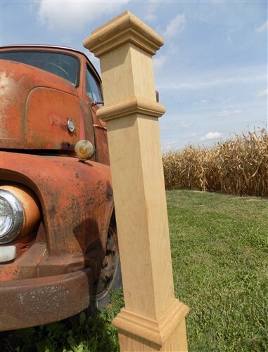 Newel Post Porch Column Wood Architectural Salvage Repurpose Railing ...