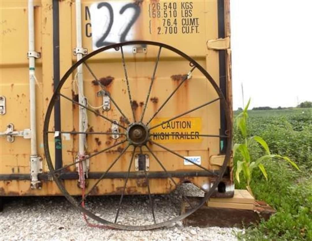 6 Cast Iron Implement Wheels, Wagon Wheel, Tractor Steel Rims ...