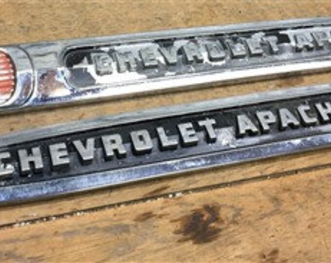 1959 Chevrolet Apache 32 Emblems, Vintage Aluminum Advertising Signs P ...