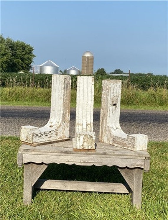 Set of 3 Architectural Salvage Corbels. Reclaimed Porch Post - Etsy