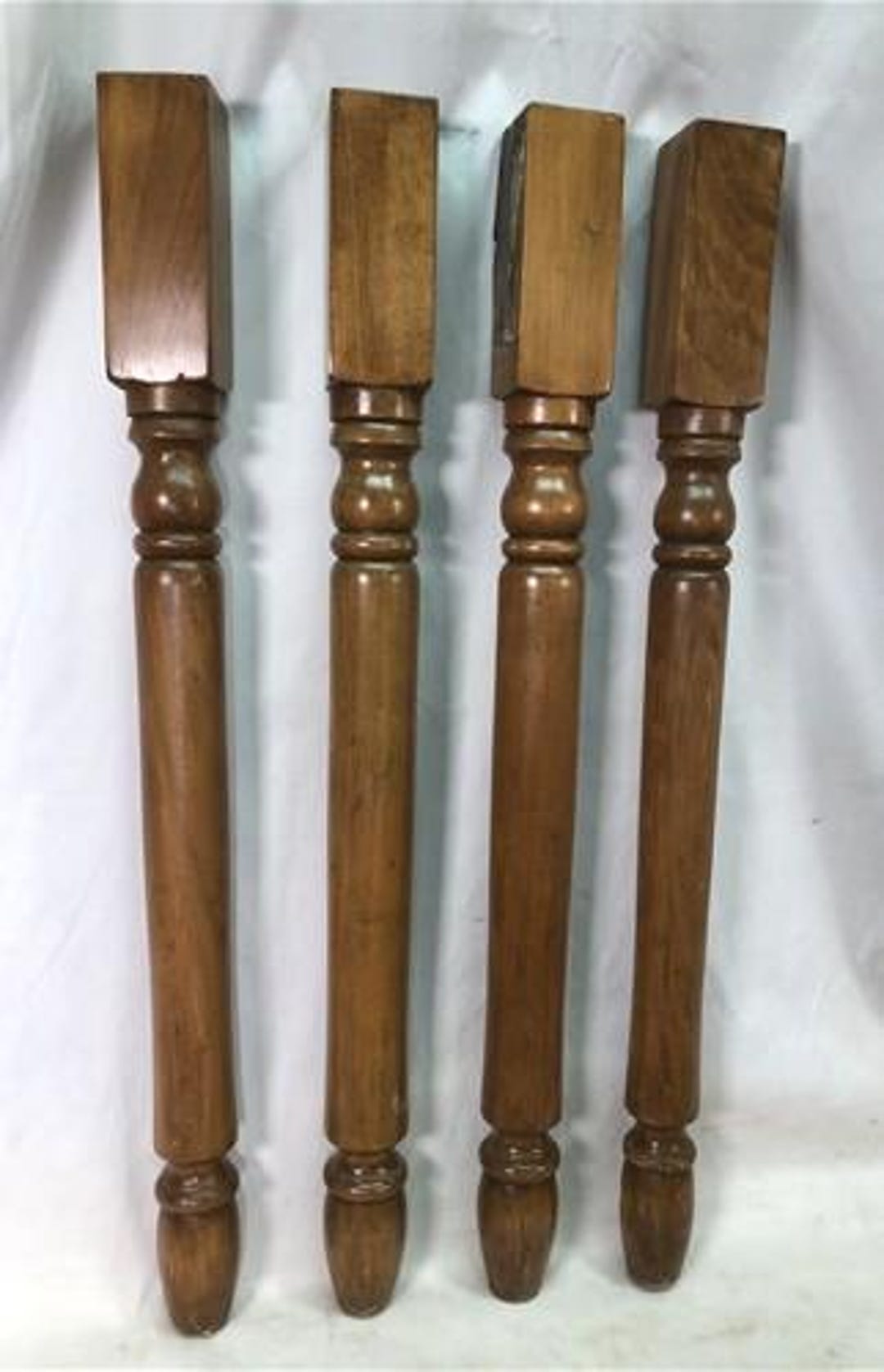 4 Wood Table Legs, Harvest Folk Art Architectural Salvage, Vintage ...