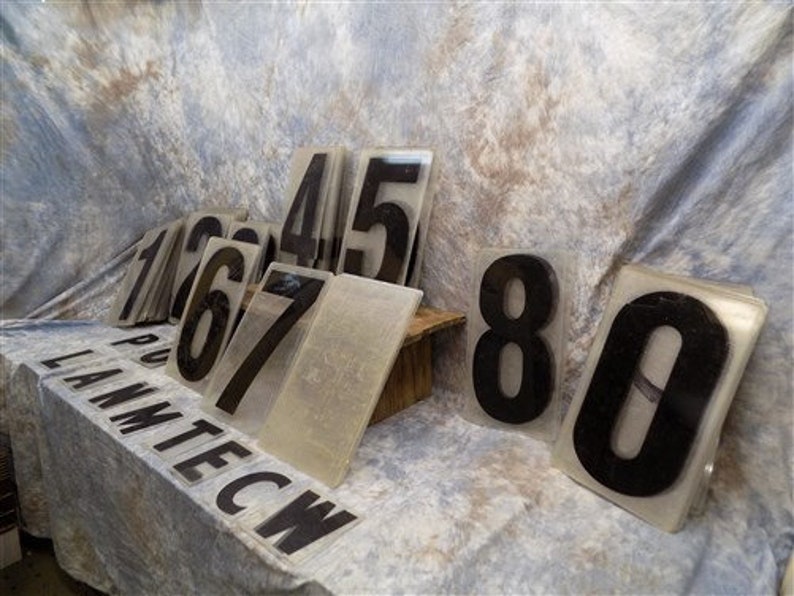 18 X 10.5 Inch Plastic Numbers Readerboard Sign Marquee Neon | Etsy