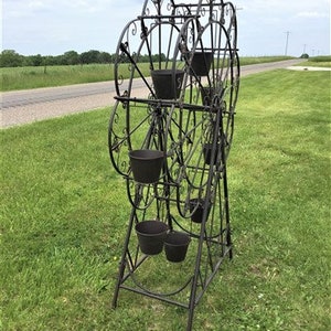Large Ferris Wheel Rotating Planter Flower Pot Outdoor - Etsy