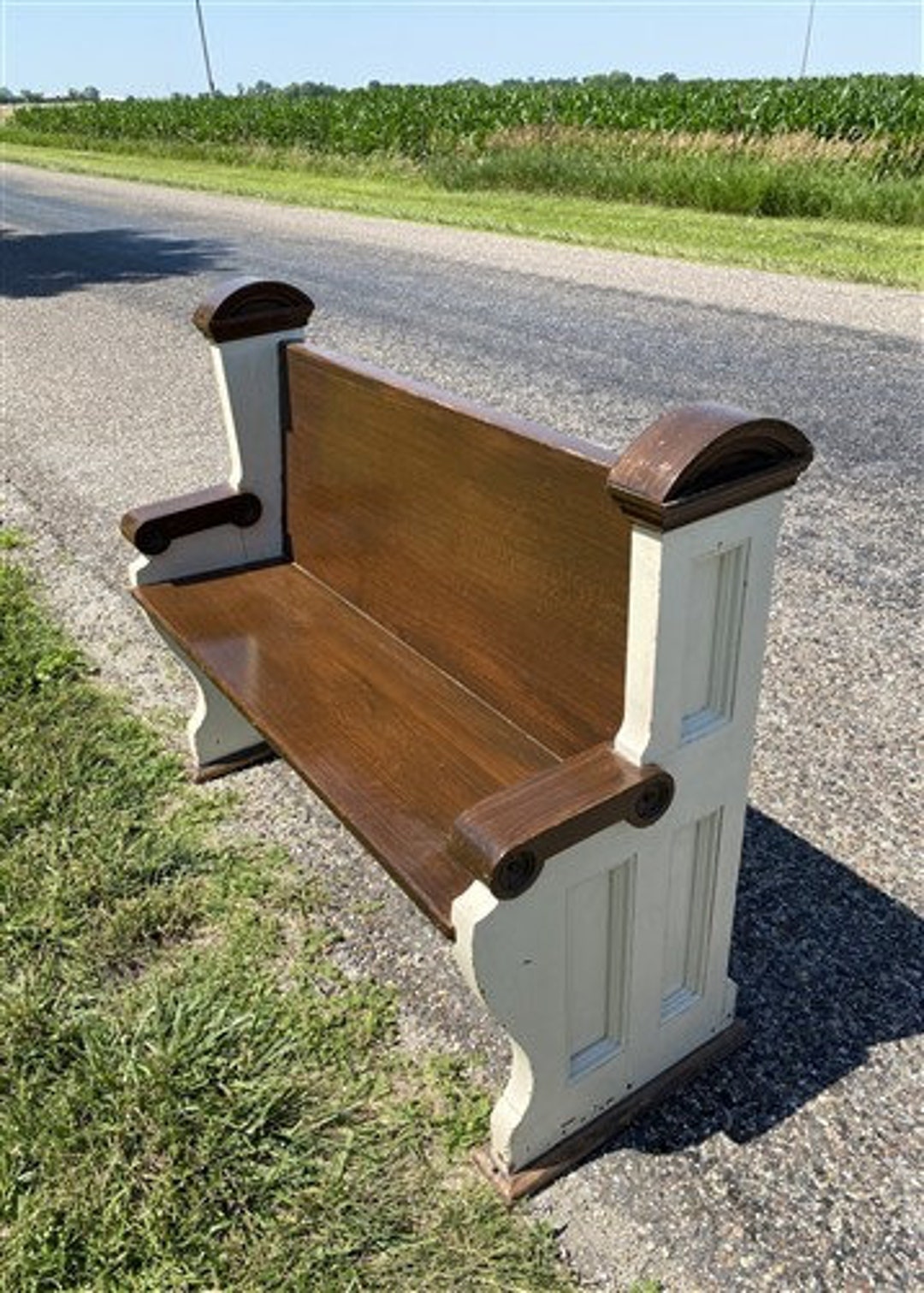 Vintage Wooden Church Pew, Porch Bench, Entry Foyer Bench, Dining ...