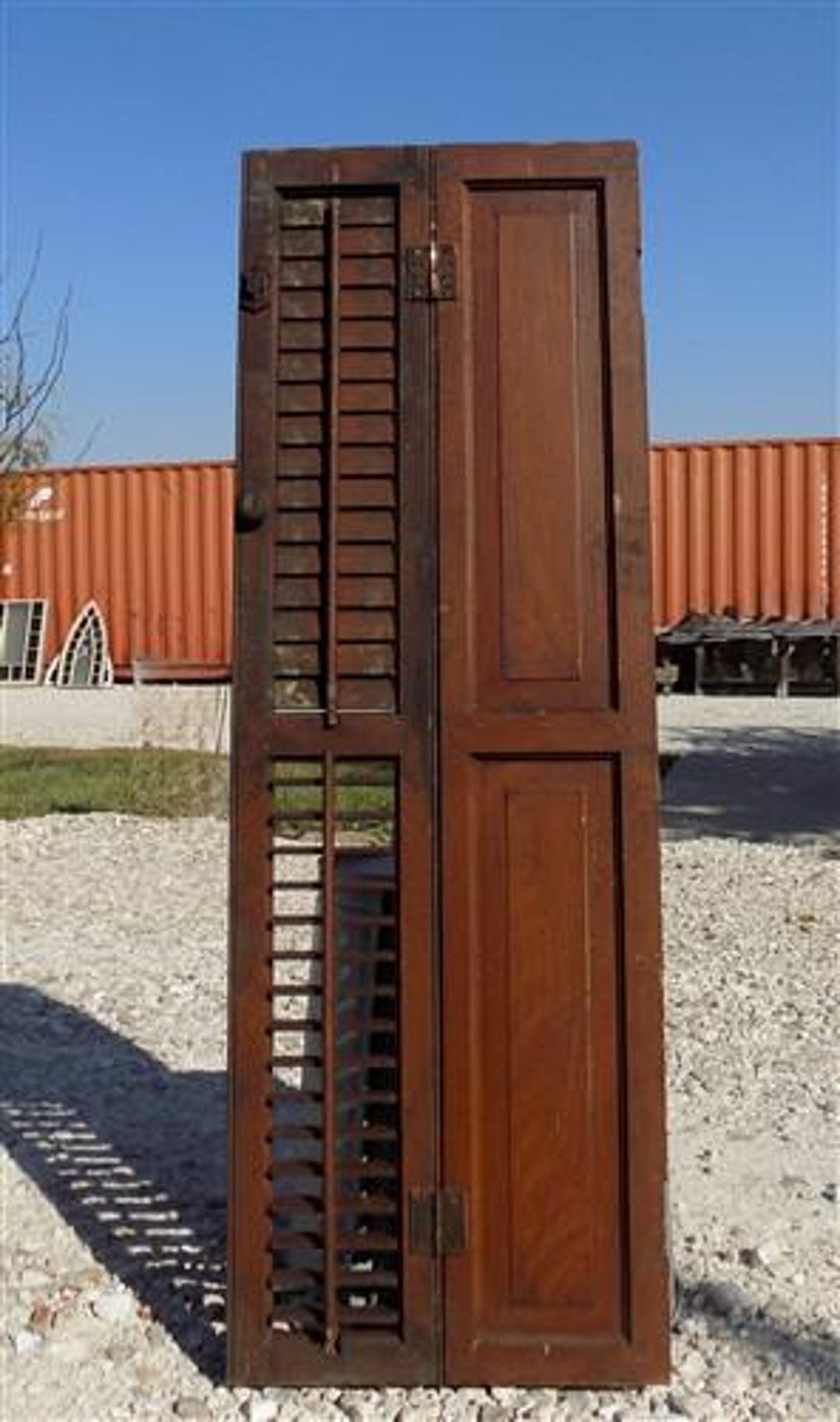 Wooden Window Shutter, Victorian Window Louver, Architectural Salvage ...