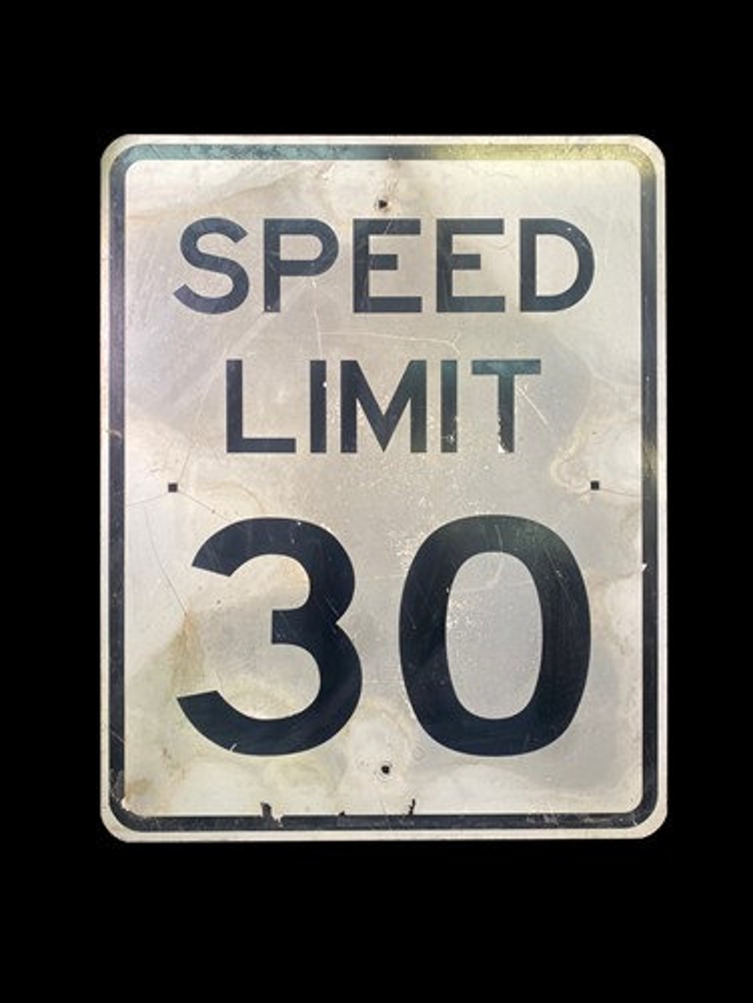 Speed Limit 30 Vintage Sign, 30x24 Vintage Metal Road Sign, G Vintage ...