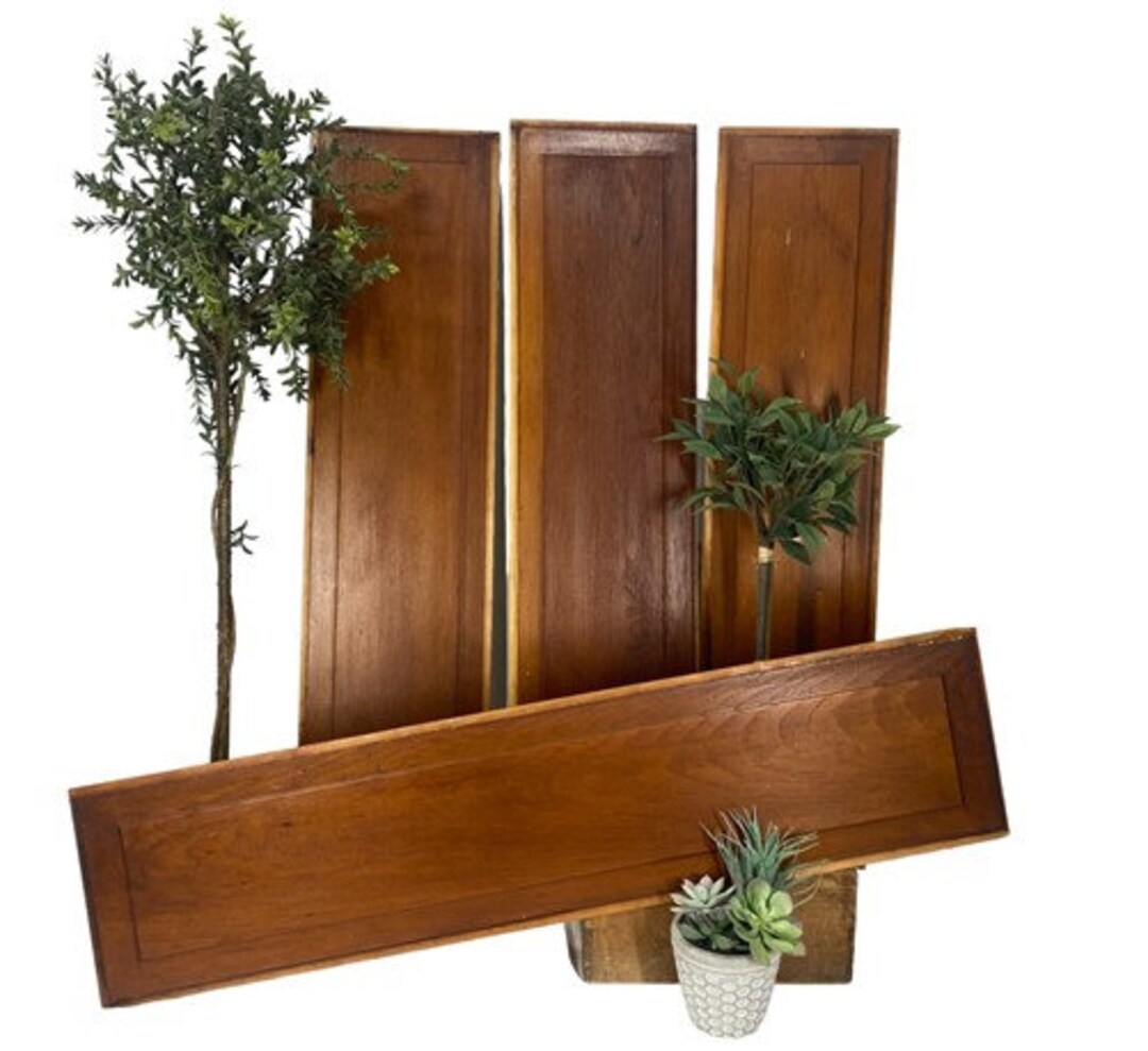 4 Wooden Door Panels, Cupboard Furniture Architectural Salvage, Arts ...