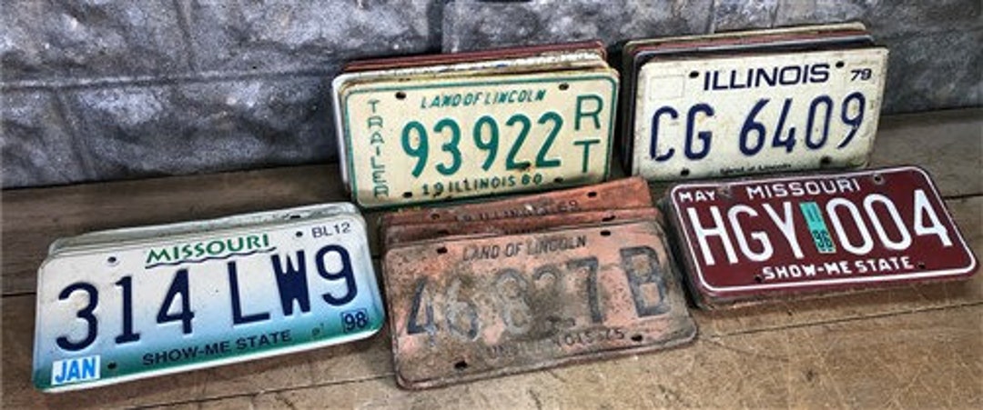 Set of 50 License Plates Lot, Vintage Automobile Car Truck Tags JZ ...