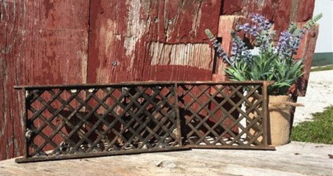 2 Flat Cast Iron Grates Fretwork Vent Covers Air Return Architectural ...