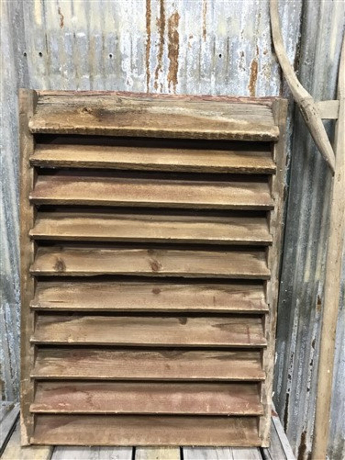 Wood Barn Louver Architectural Salvage Shutter Rustic Decor - Etsy