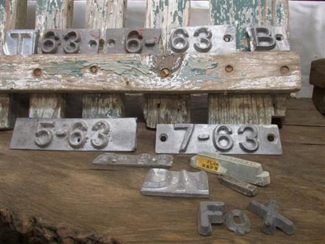 Lead Cast Typeset, Numbers Letters, Vintage Stamps, Letterpress ...