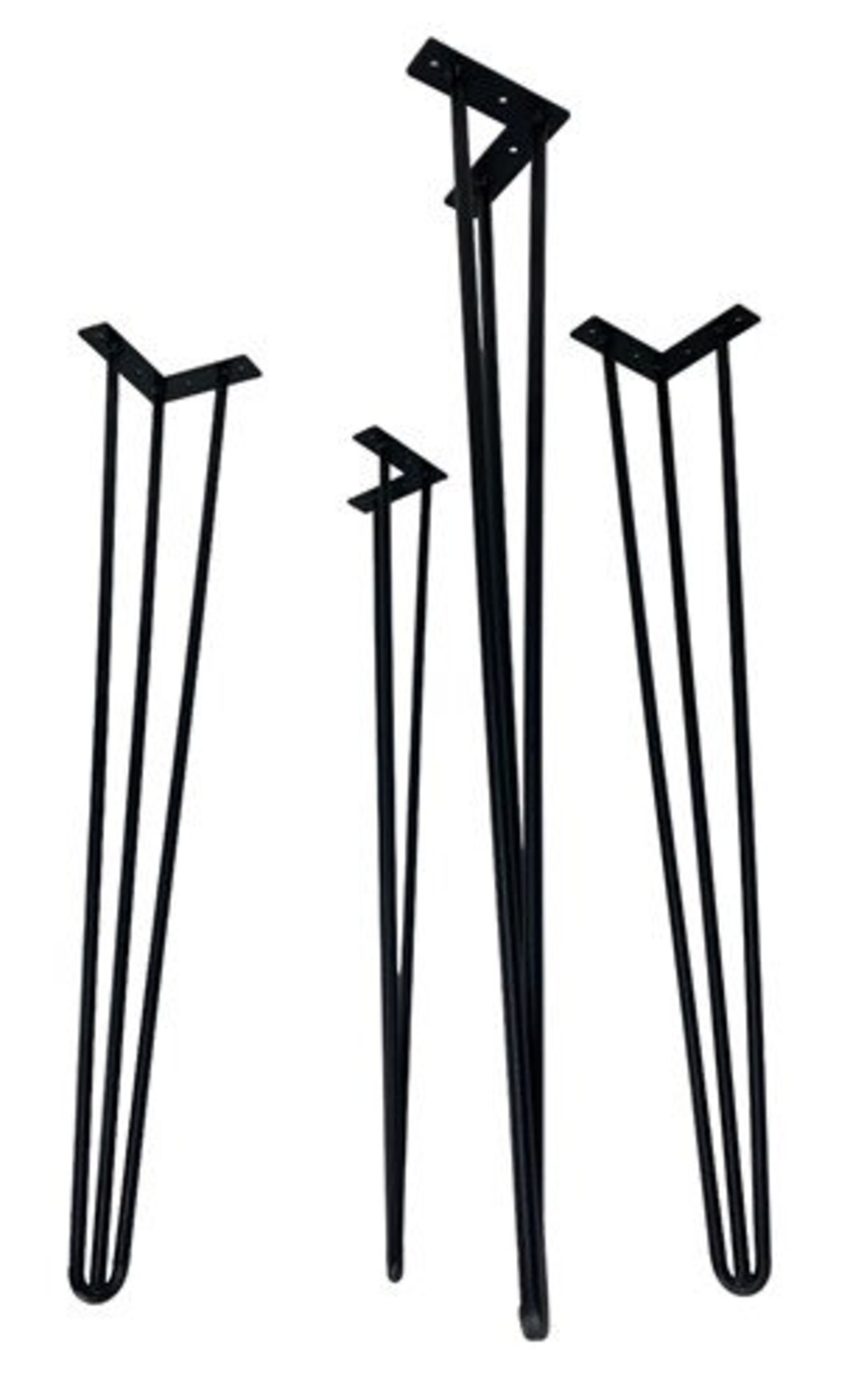 4 Metal Table Legs, Mid Century Industrial Age Style Legs, Hairpin Legs ...