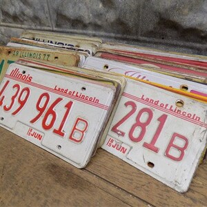 Set of 50 License Plates Lot Vintage Automobile Car Truck Tags Jr ...