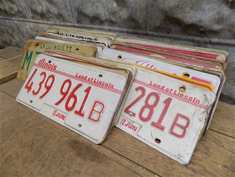 Set of 50 License Plates Lot Vintage Automobile Car Truck Tags | Etsy