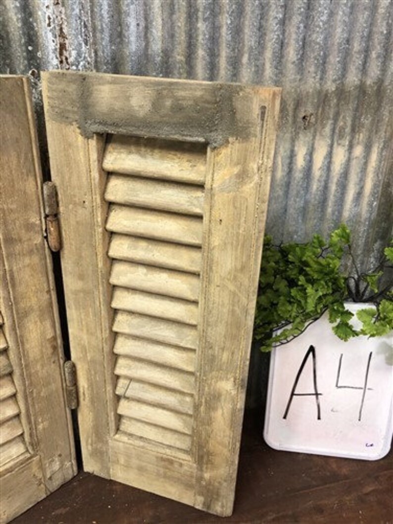 Small Antique Farmhouse Shutter Natural Wood Shutter - Etsy