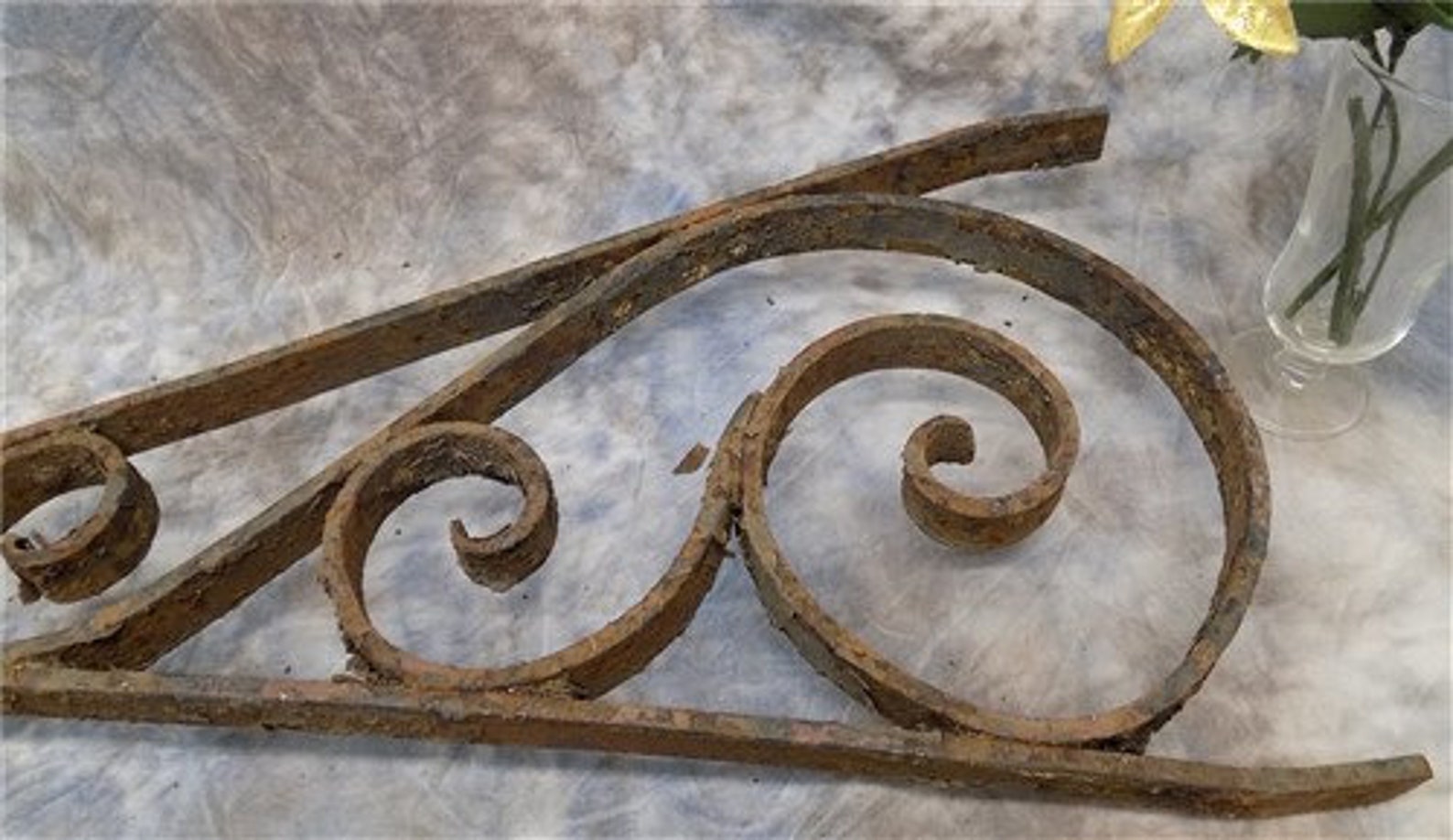 Cast Iron Bracket Sign Holder Hanger Architectural Salvage Gas | Etsy