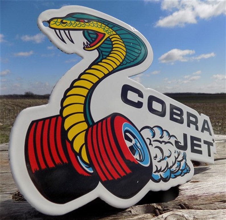 Cobra Jet Sign Metal Porcelain Sign Advertising Sign Ford - Etsy