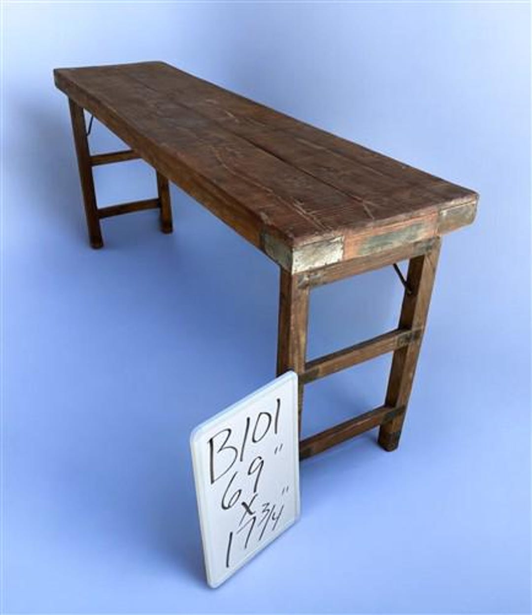 Rustic Folding Table (69x17.75) Dining Room Table Kitchen Island Sofa ...