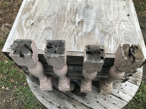 4 Balusters Painted Wood Architectural Salvage Spindles Porch | Etsy
