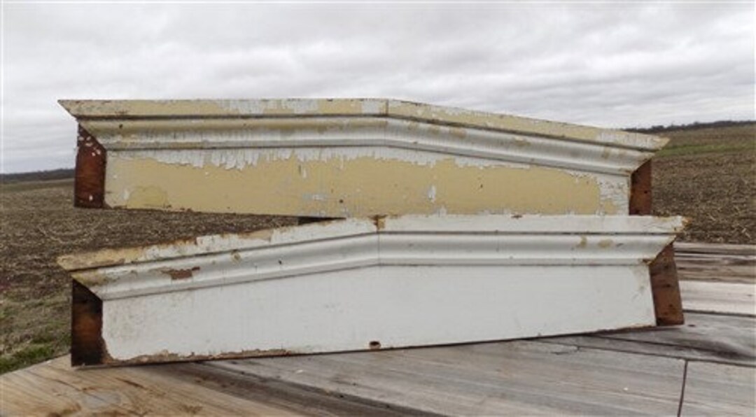 Pair Crown Molding Headers, Trim Door Window Pediment Architectural ...