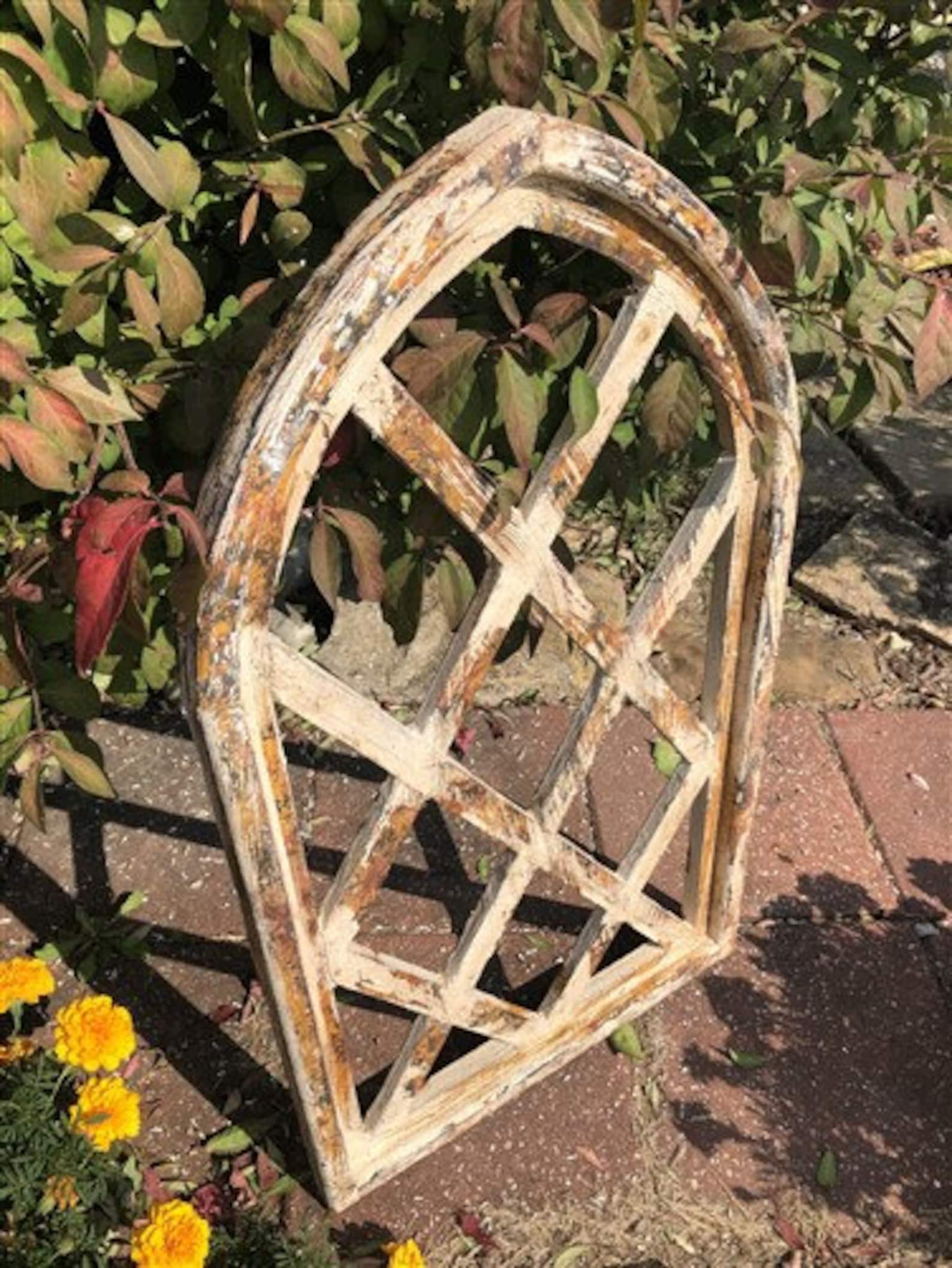 Farmhouse Arched Frame Lattice Window Frame Rustic Home - Etsy