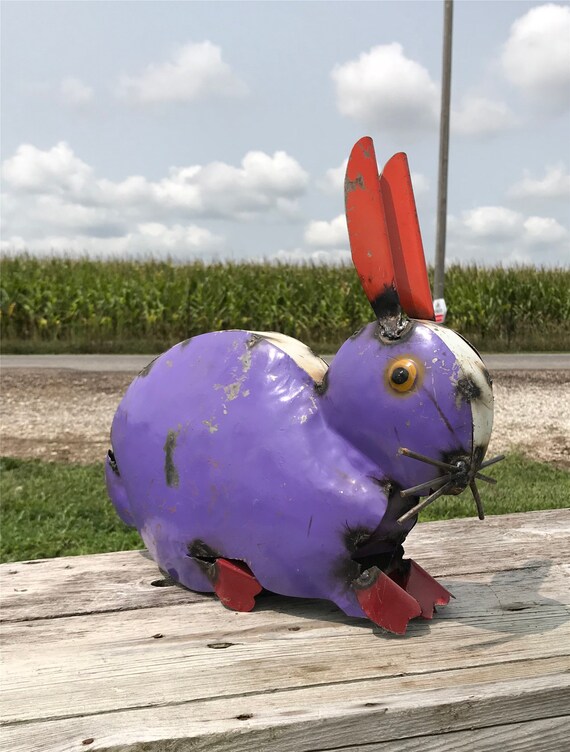 Metal Rabbit Yard Art at Eula Seay blog