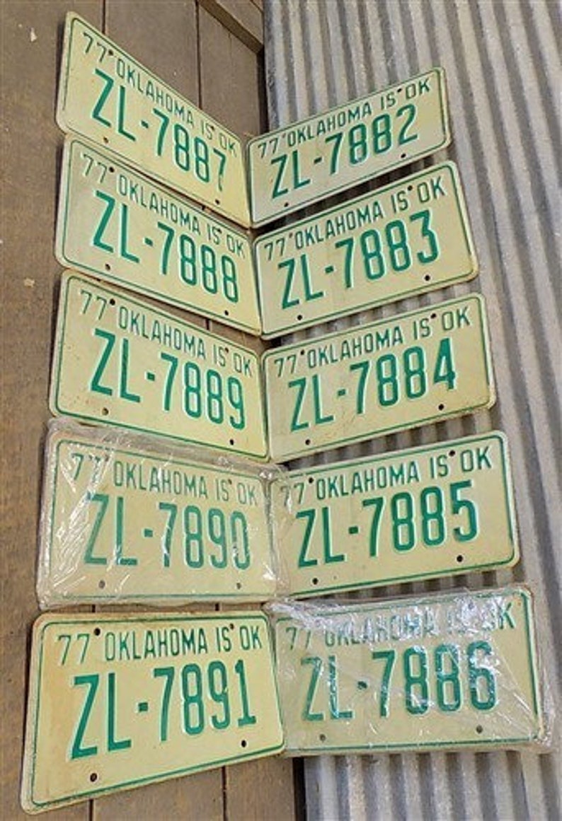 Set of 50 License Plates Lot Vintage Automobile Car Truck Tags | Etsy