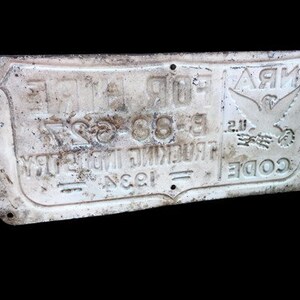 1934 NRA Code License Plate, National Recovery Act Trucking Industry ...