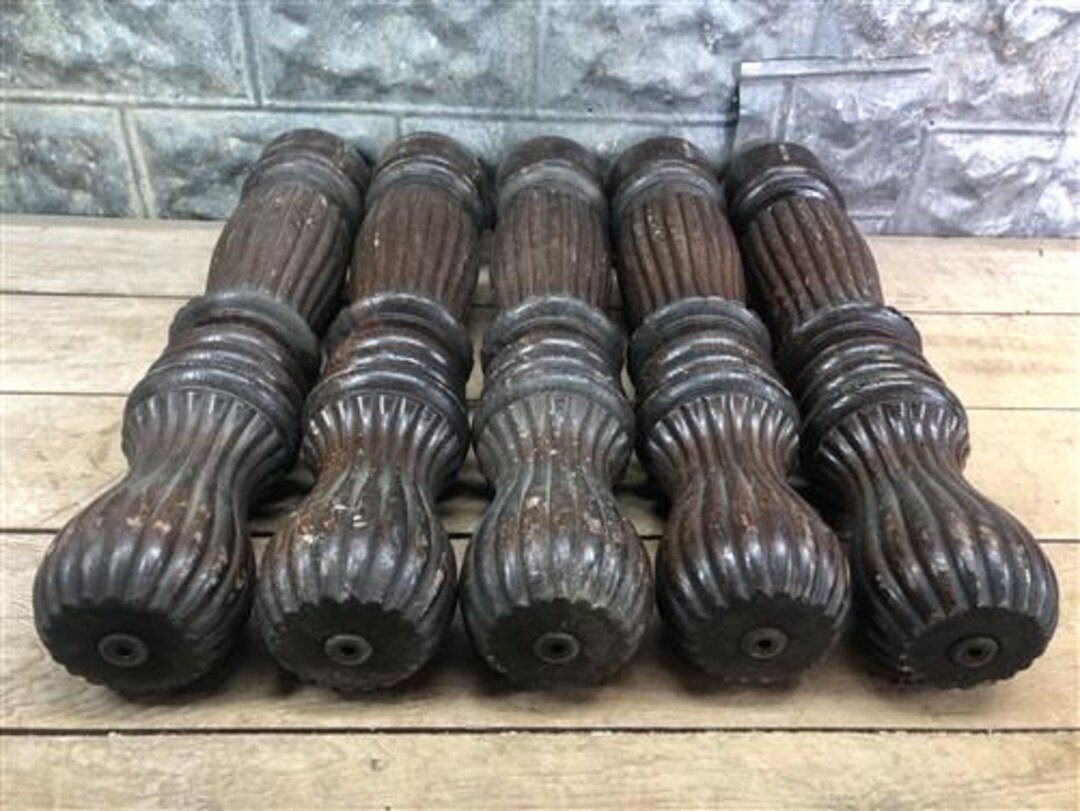 5 Wood Table Legs, Harvest Folk Art Architectural Salvage Vintage ...