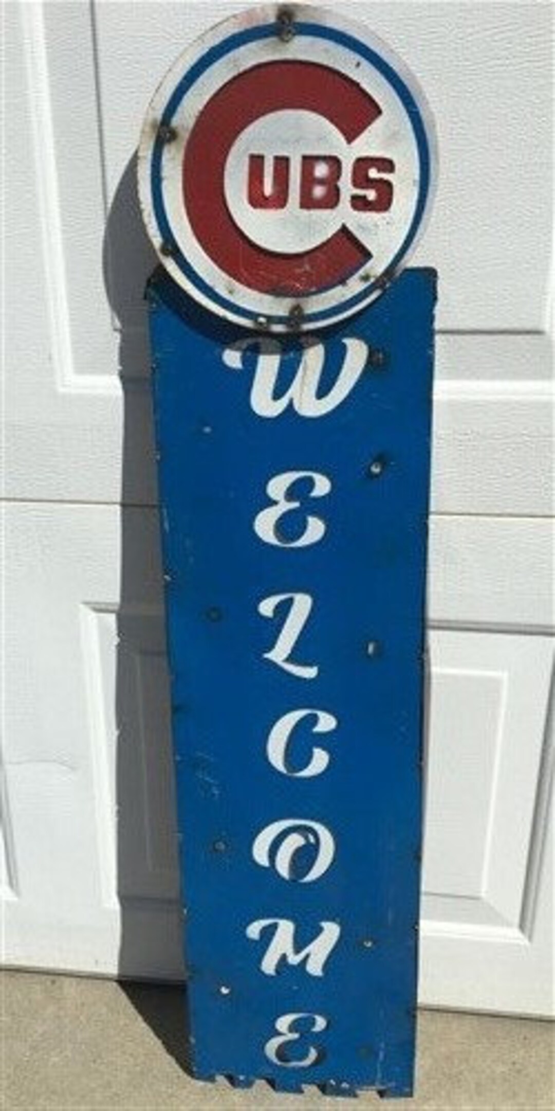 Cubs Welcome Metal Art Sign, Cubs 3D Metal Sign, Metal Art Mancave Sign ...